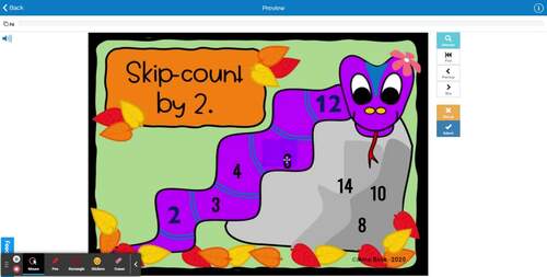 BOOM Cards: Skip Counting by 2 (from 1 to 50) by GroovyGarden | TPT