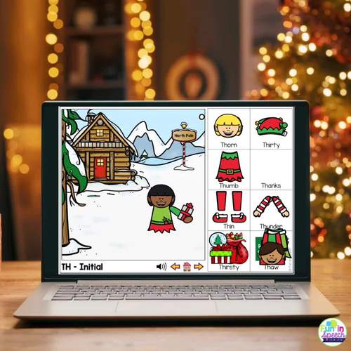 Christmas Speech Therapy Build an Elf Boom Cards by Fun in Speech