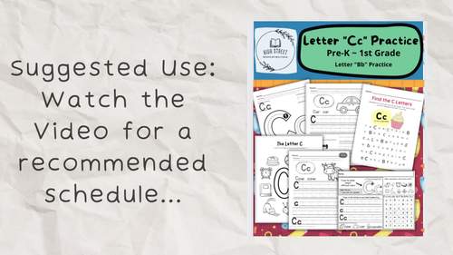 Letter "Cc" Practice (6 Practice Worksheets) by High Street Scholar ...