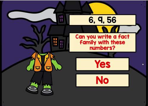 Halloween Multiplication & Division Fact Families Boom Cards Digital ...