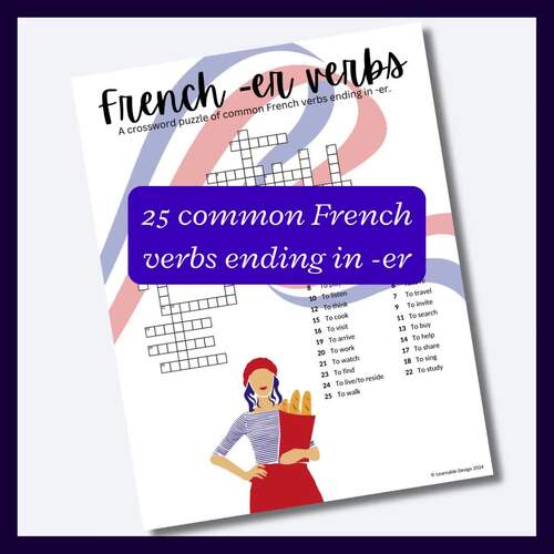 French common verbs ending in -er (translation activity for research ...