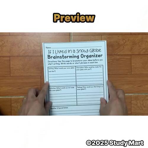 If I Lived in a Snow Globe Craft and Writing Activity for Christmas/Winter