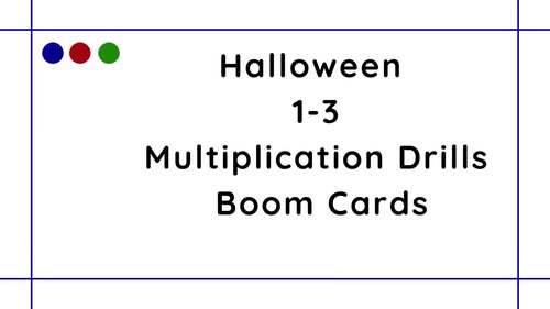 Daily Multiplication Practice Halloween Digital Multiplication Drills 1s-3s