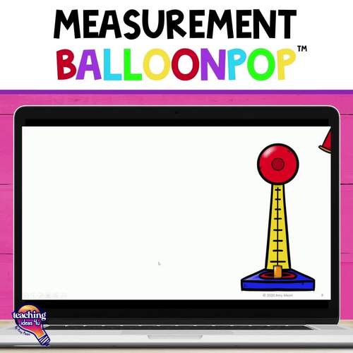 5th Grade Measurement Digital Math Review Games BalloonPop™ | TPT