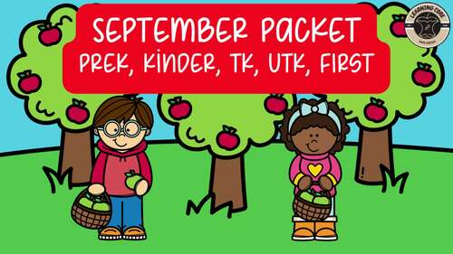 September Morning Work Packet Printables PreK Kindergarten First TK UTK