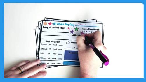 How Was My Day Preschool Form by ClubbhouseKids | TPT