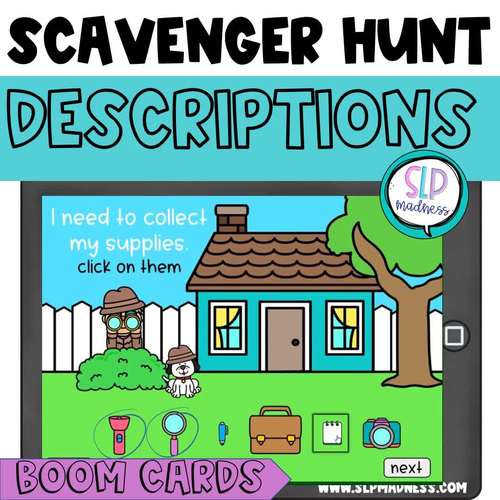 No Prep Speech Therapy Inferences and Describing l Scavenger Hunt Boom ...