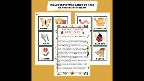 Spring Garden Adventure Left Right Game | Listening & Direction Activity