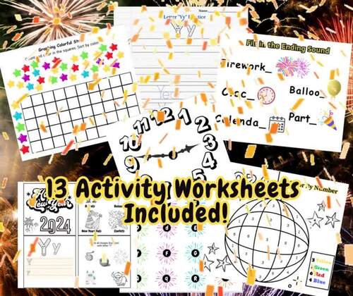 New Years! Preschool Weekly Lesson Plan! by Giggling Einsteins | TPT