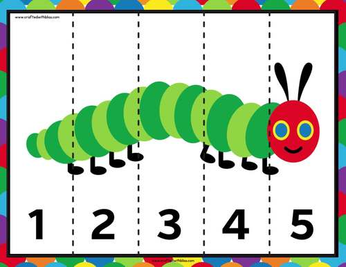 Hungry Caterpillar Alphabet and Number Order Puzzle (Math and Literacy ...