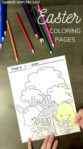 Easter Articulation Coloring Pages by Speech with Ms Lexi | TpT