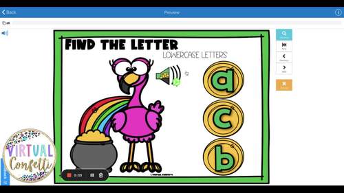 Letter Recognition Games St Patricks Day Boom Cards™ by Phonics to Fluency