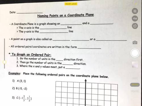 Naming Points on a Coordinate Plane - video instruction by Howe's Math ...