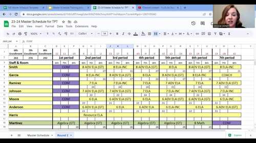 Master Schedule Template: Grades 6-12 by CounselingAdventures | TPT