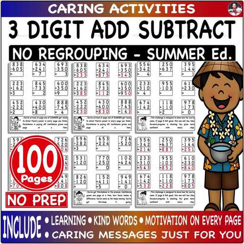 3 Digit Addition & Subtraction without Regrouping Boost Skill Play ...