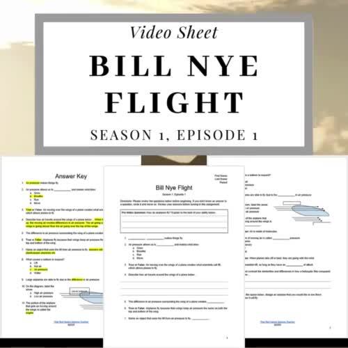 Airplanes & Flight: Bill Nye Video Sheet Season 1, Episode 1 | TPT