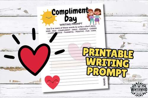 Compliment Day Writing Prompt (1/24) | January 24 Writing Activity SEL