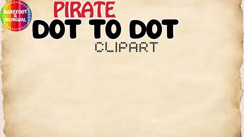 Pirate Dot to Dot Clipart | Pirate Clipart for Connect the Dot Activities