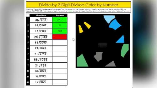 Divide by 2-Digit Divisors Printable and Digital Activities 5.NBT.6