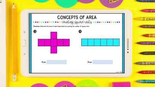 Area Models 3rd Grade Math Unit Worksheets Anchor Chart Center Game 3 ...