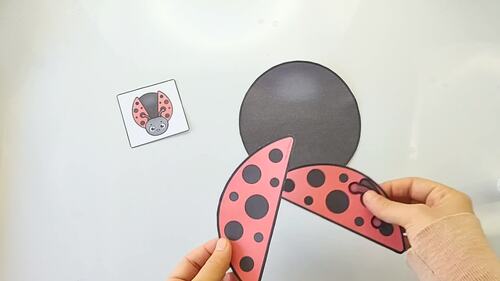 Lady Bug Craft Insects Cut & Paste Activity Spring Bug Coloring Practice