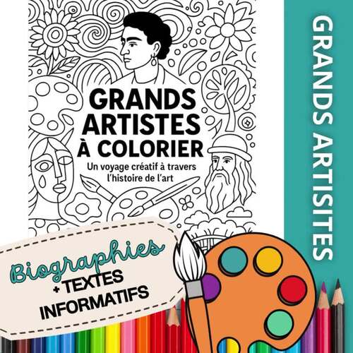 Artistes célèbres à colorier – Compréhension de lecture, Famous Artists