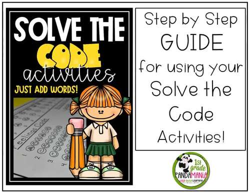Spelling Activities for Any List of Words Solve The Code BUNDLE | TpT