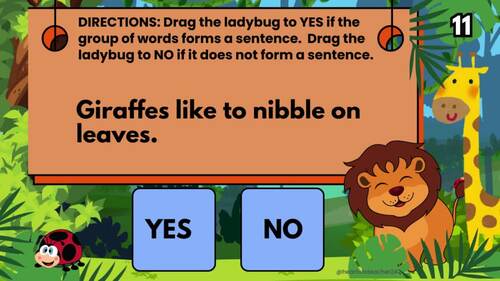 Sentences or Fragments Drag and Drop Game (Complete and Incomplete ...