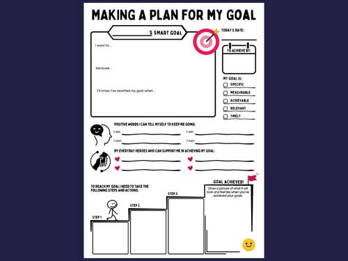 SMART Goal Setting Planner | New School Year | Back to School | TPT