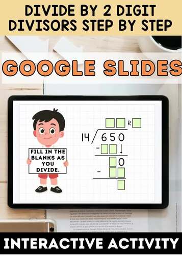 Long Division Step-by-Step | Google Slides™ | 2-Digit Divisors | TPT