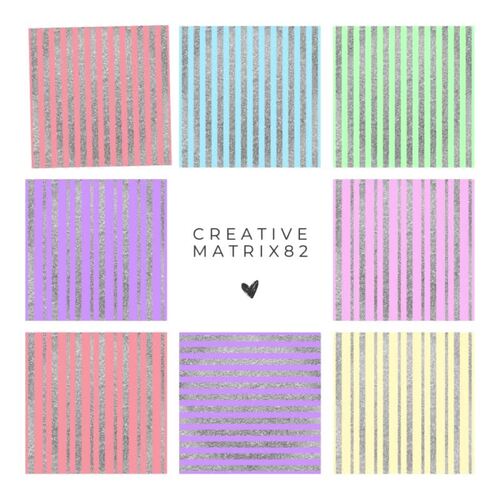 Pastel Backgrounds Silver Glitter Stripes | Seamless Digital Paper ...