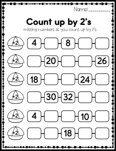 skip counting by 2s,3s,5s worksheet | counting worksheet | TPT