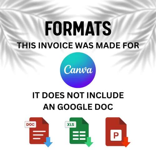 Editable Invoice Template | Printable Order Form for Small Business