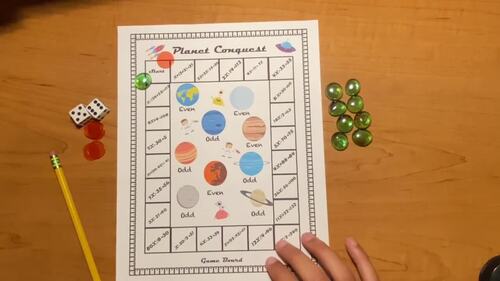 Multiplication Facts Board Game: 3rd and 4th Grade Times Tables Math Center