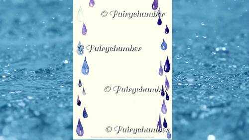 Watercolor Rain Drops Border Clip Art by Fairychamber | TPT