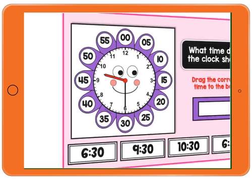 Time to the Hour & Half Hour – Boom Cards by Carrie Lutz - Classroom ...