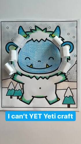 Growth Mindset Yeti | The Power of Yet Kindergarten by Rainbow Sky ...