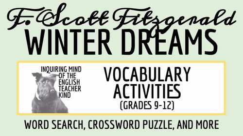 "Winter Dreams" by F. Scott Fitzgerald Vocabulary Games for High School