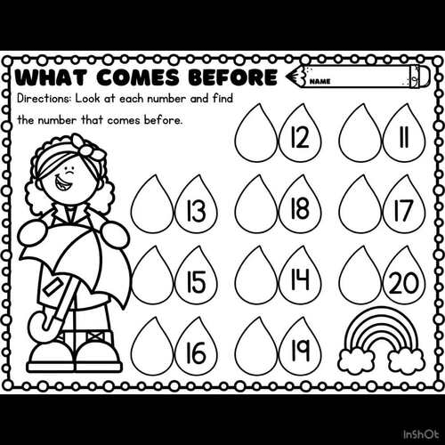 Spring Kindergarten Math | Before and After with Teen Numbers | TPT