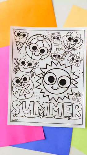 Directed Drawing | Summer | Summer Comic Strip | End of School Activity