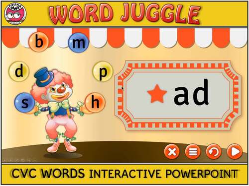 CVC Words - Initial Final and Medial Sounds by Round Owl Resources
