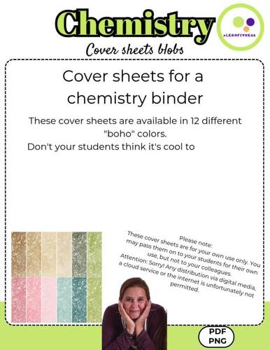 Science Binder Covers – Chemistry Edition | 12 Boho Styles | Student ...