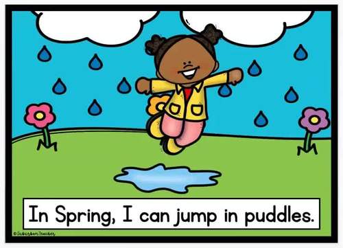 Spring Sight Word Book GOOGLE SLIDES | I CAN by Suburban Teacher