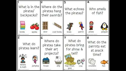 Pirates Go To School Sequencing, Retell, and Comprehension by Old ...