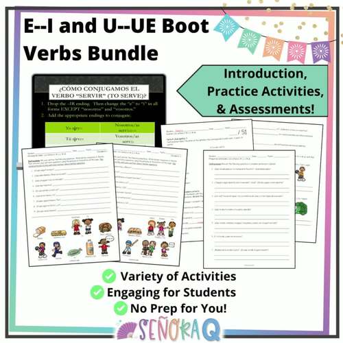E--I and U--UE Stem Changing Verbs Bundle by SenoraQ | TPT
