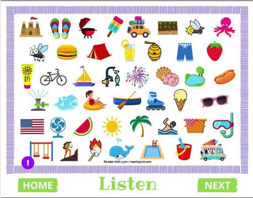 Summer FOUR Listen Search & Find Auditory Comprehension #DHH Hearing Loss
