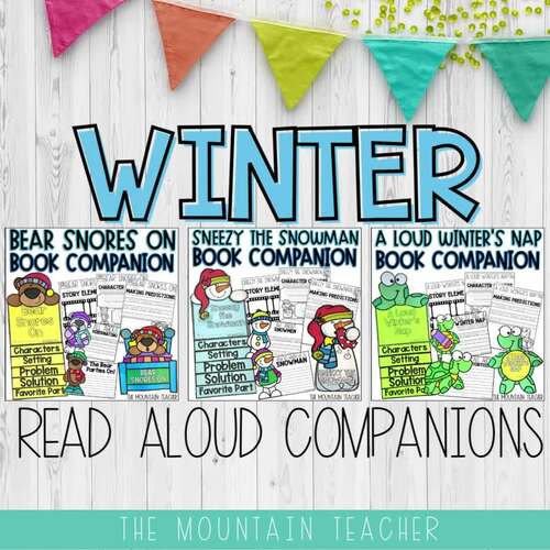 Winter Read Aloud Comprehension BUNDLE | Book Companions with Writing ...