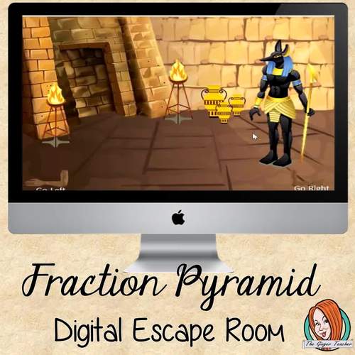 Fraction Practice Escape Room Boom Cards by The Ginger Teacher | TpT