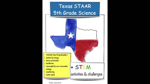 5th Grade Texas STAAR Science Booklet 1 Printable and Digital Resources