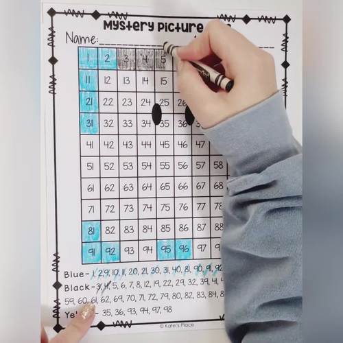 Winter Mystery Picture 100s Chart- UPDATED by Kate's Place | TpT